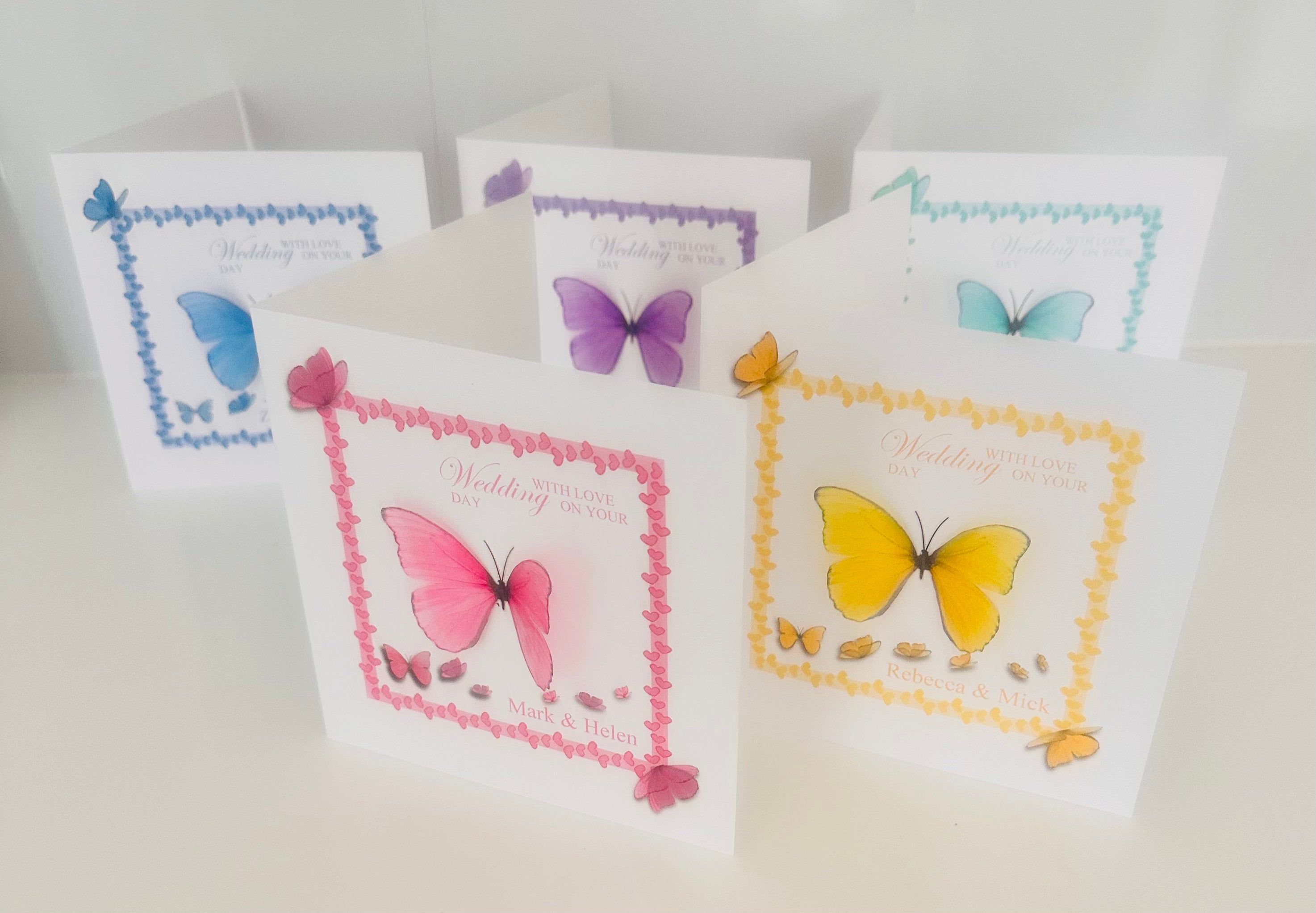 Personalised Wedding Card, Keepsake Wedding Card, 3D Butterfly Wedding ...