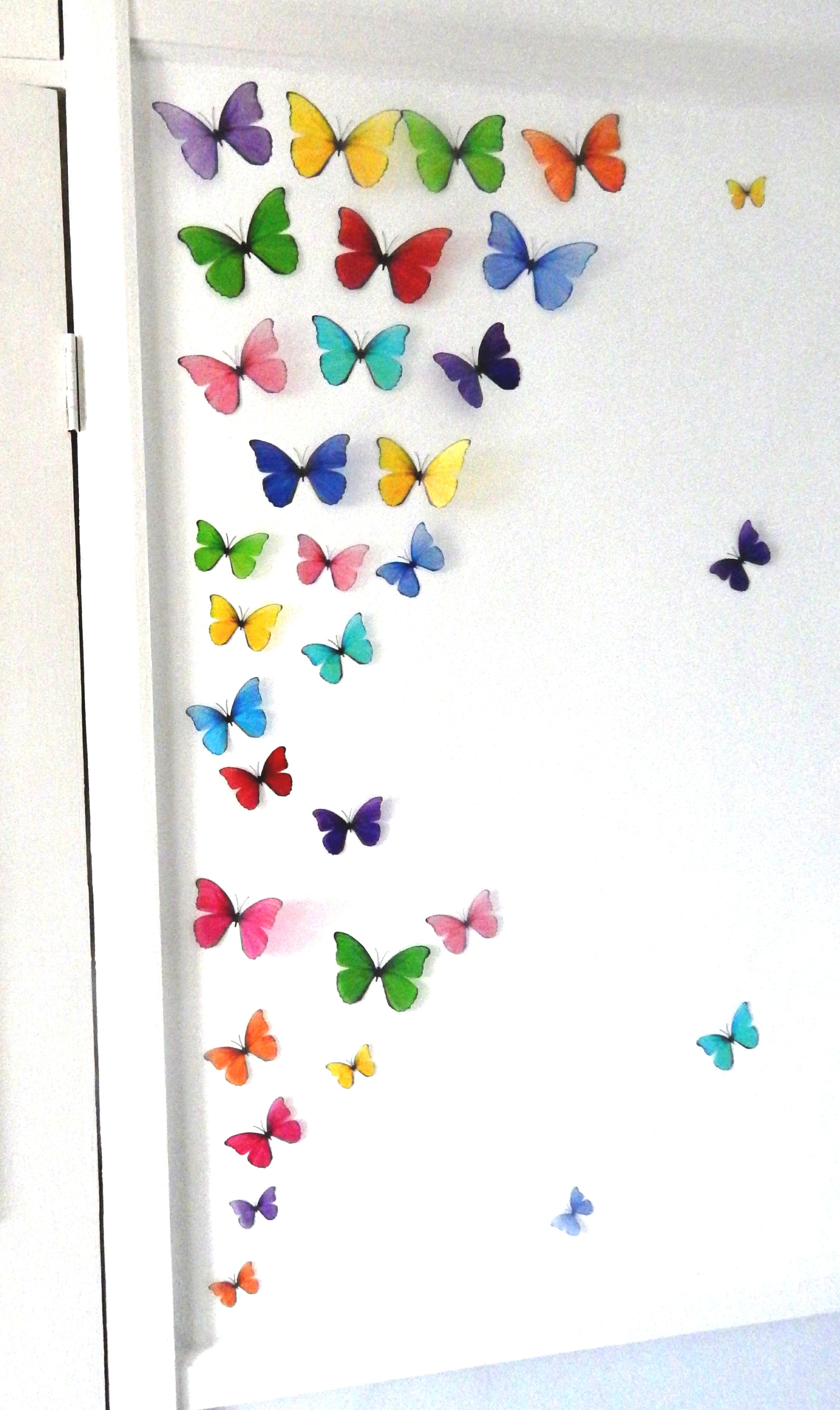 Butterfly wall display, butterfly lamp decor. Butterfly lights, unique ...