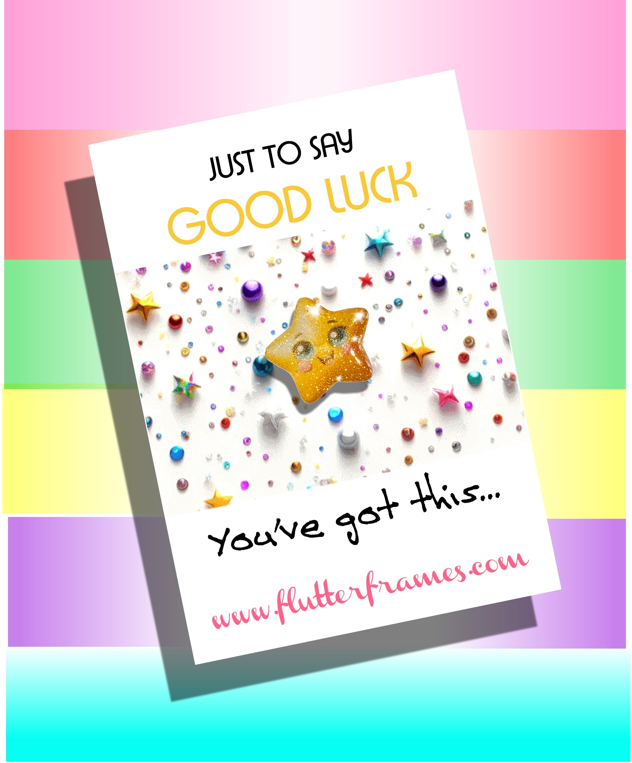Lucky Star Pin Badge, Good Luck Token, You Got This, Friendship Gift ...