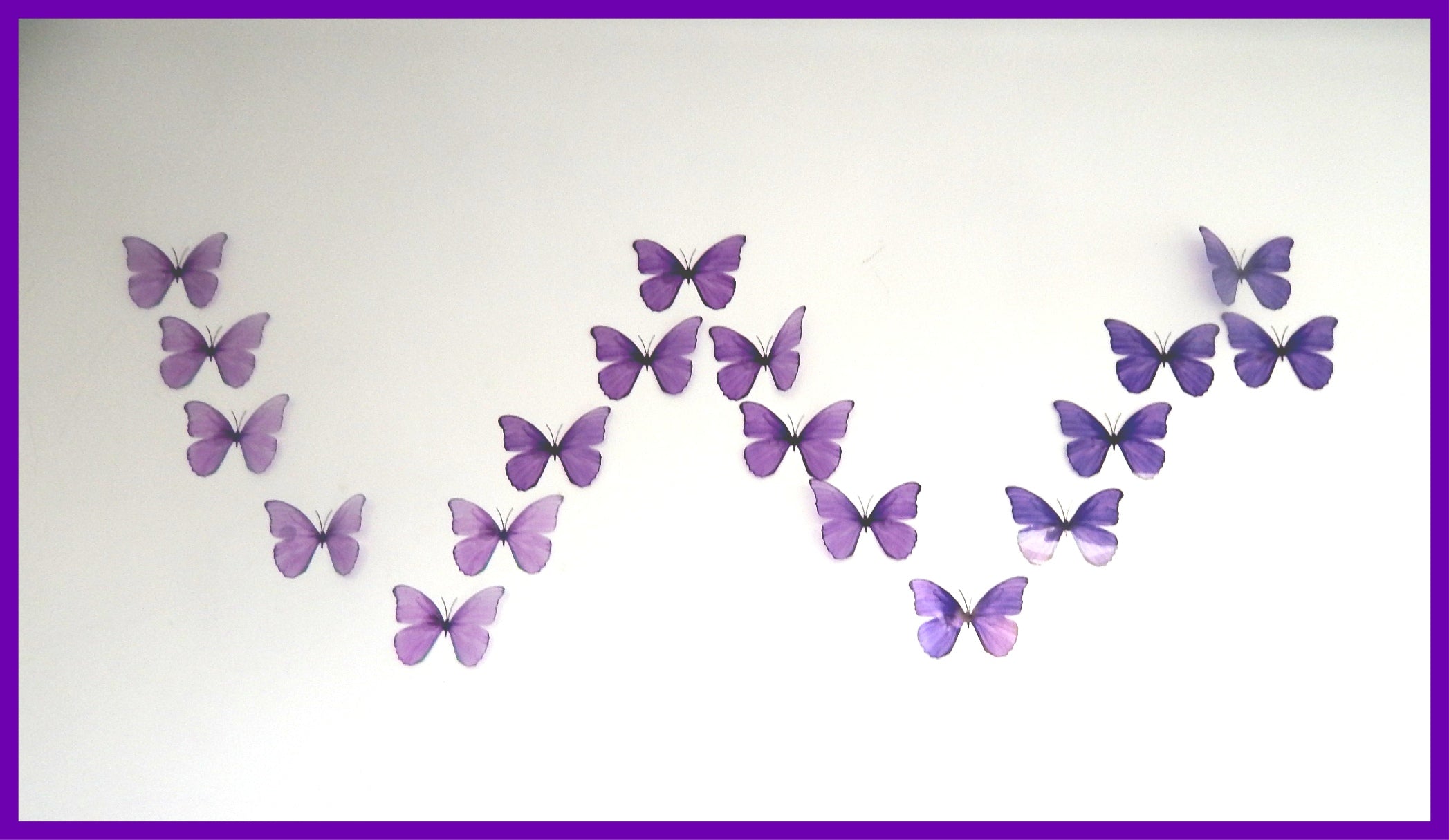 Shades of lilac, purple Butterflies, set of 18, 7cm wide. Lilac party ...