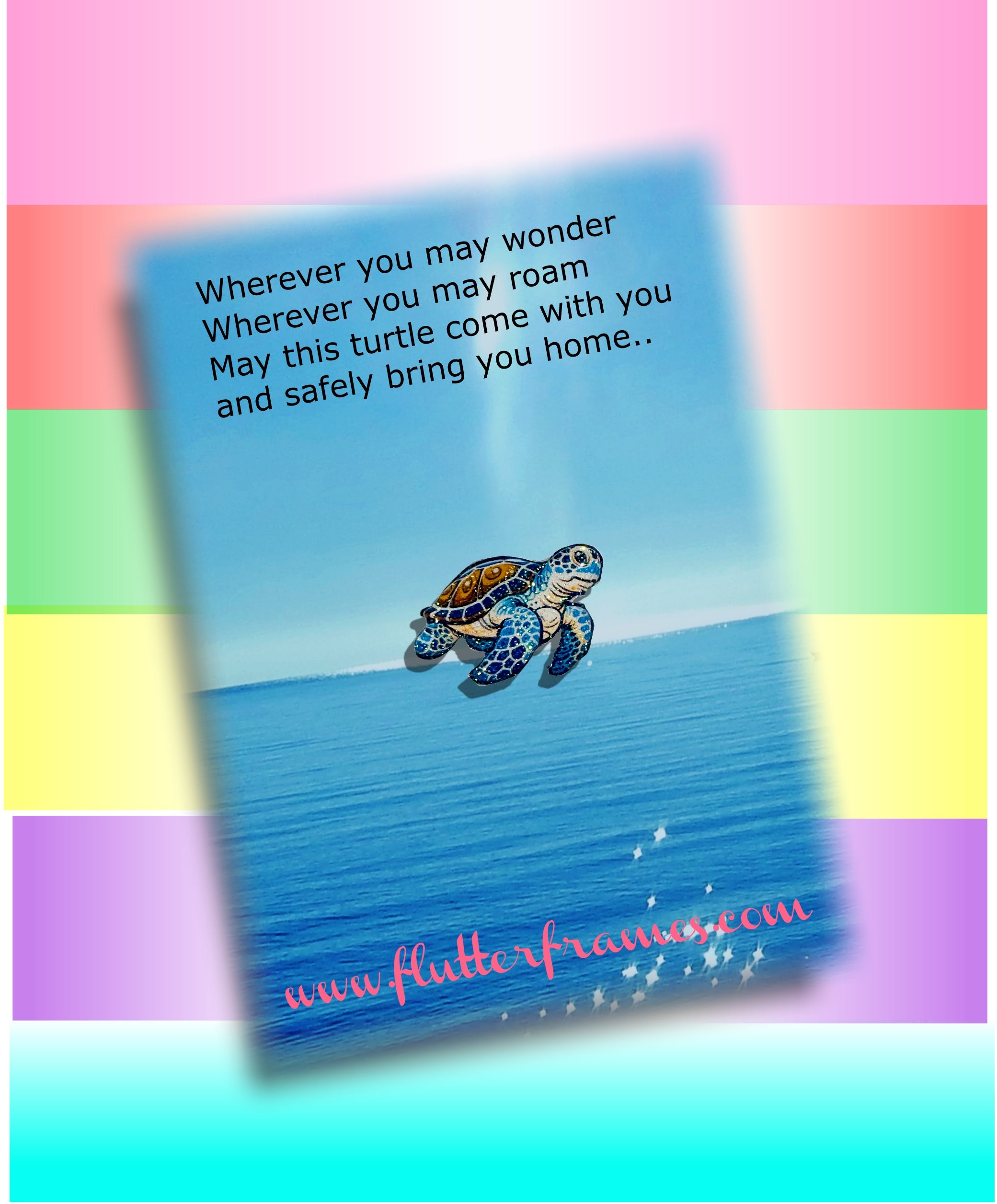 Turtle Enamel Pin - Good luck travel turtle - Safe travel gift - Trave ...