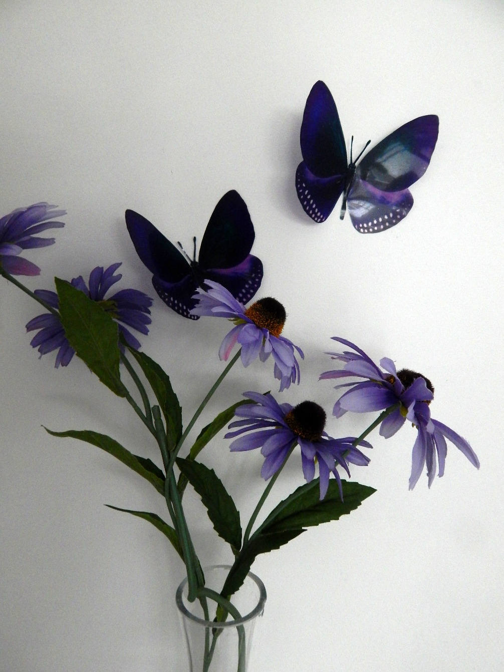 3D Deep Purple butterfly wall stickers , conservatory, picture frames ...
