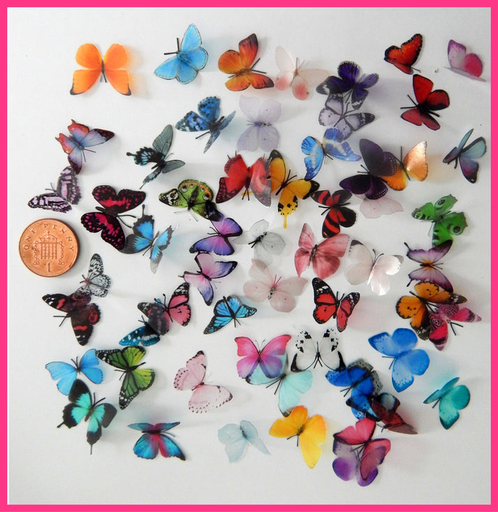 Mini butterflies. Miniature Butterflies. Butterfly 3d stickers ...