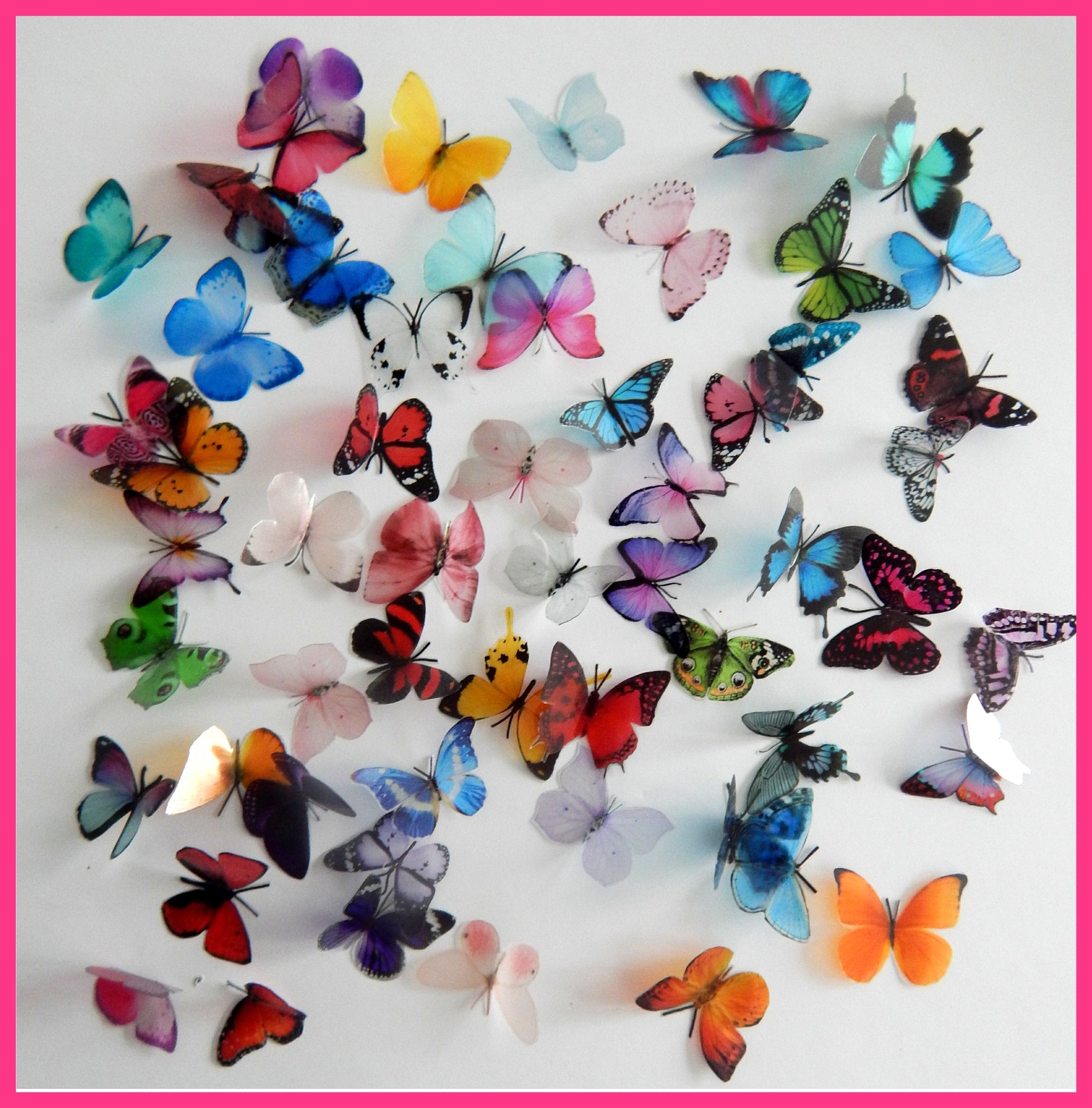 Mini butterflies. Miniature Butterflies. Butterfly 3d stickers ...