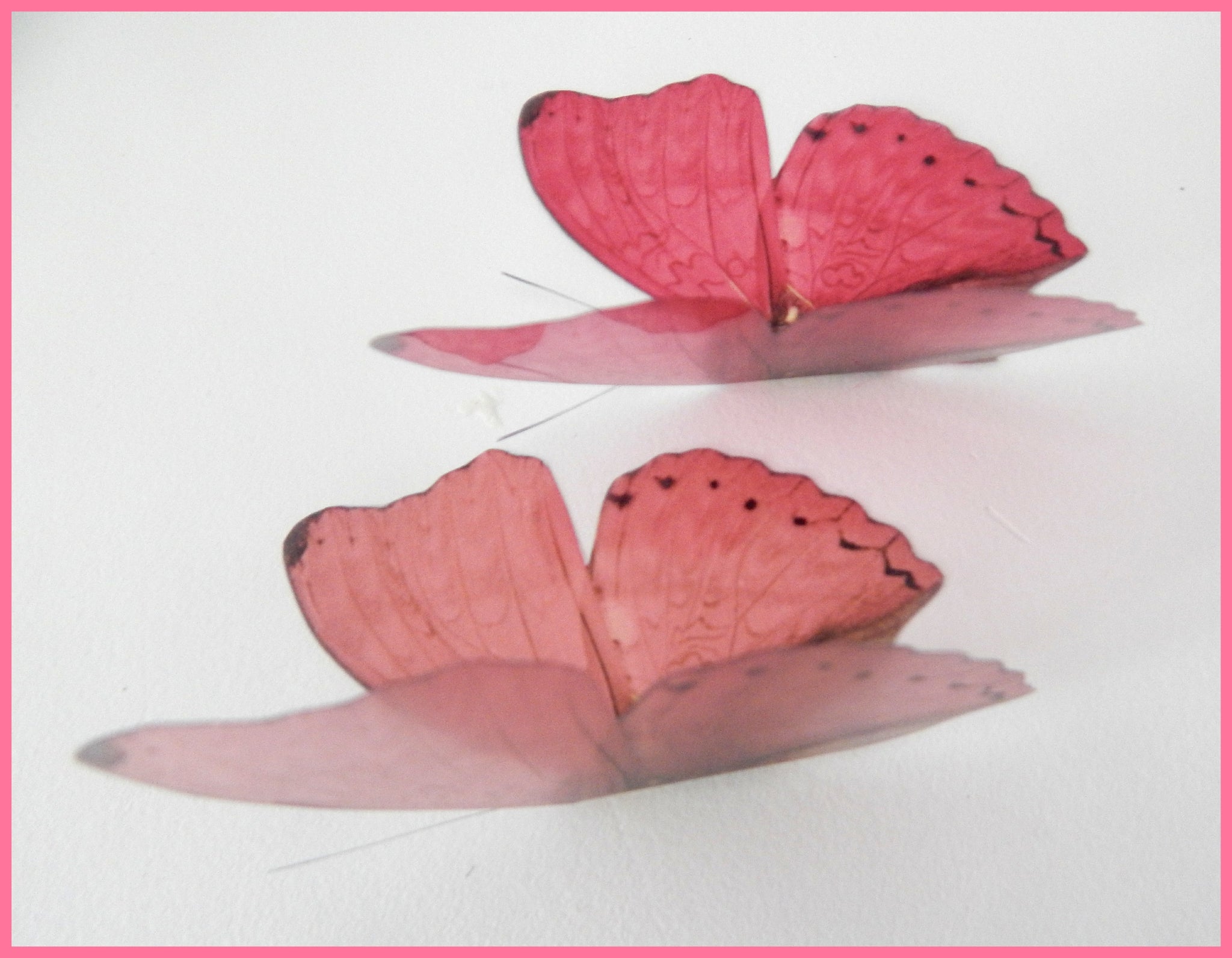Pink, shades of pink 3d wall butterfly stickers Luxury Amazing Butterf ...